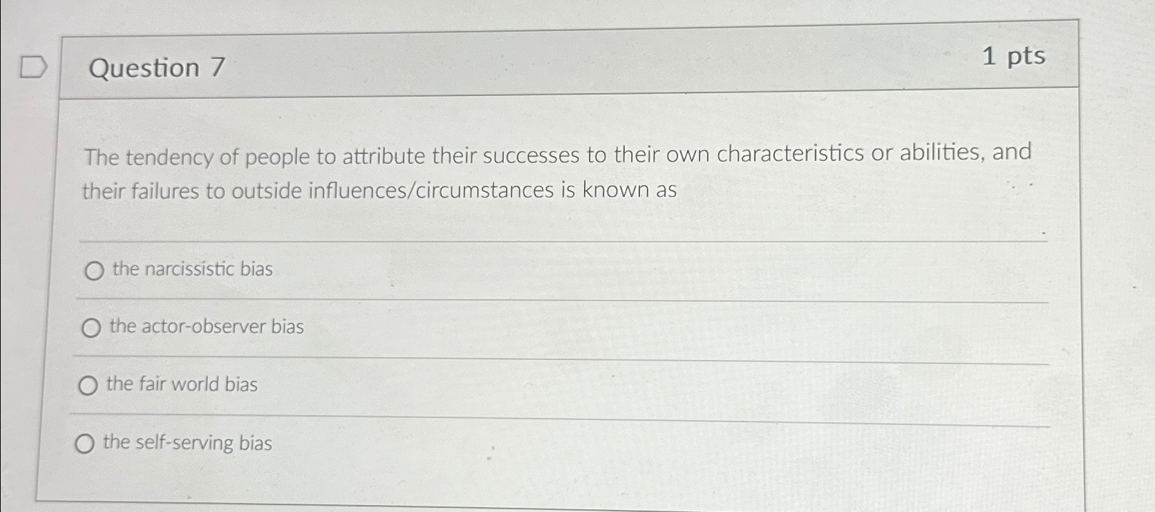 Solved Question 71 ﻿ptsThe tendency of people to attribute | Chegg.com