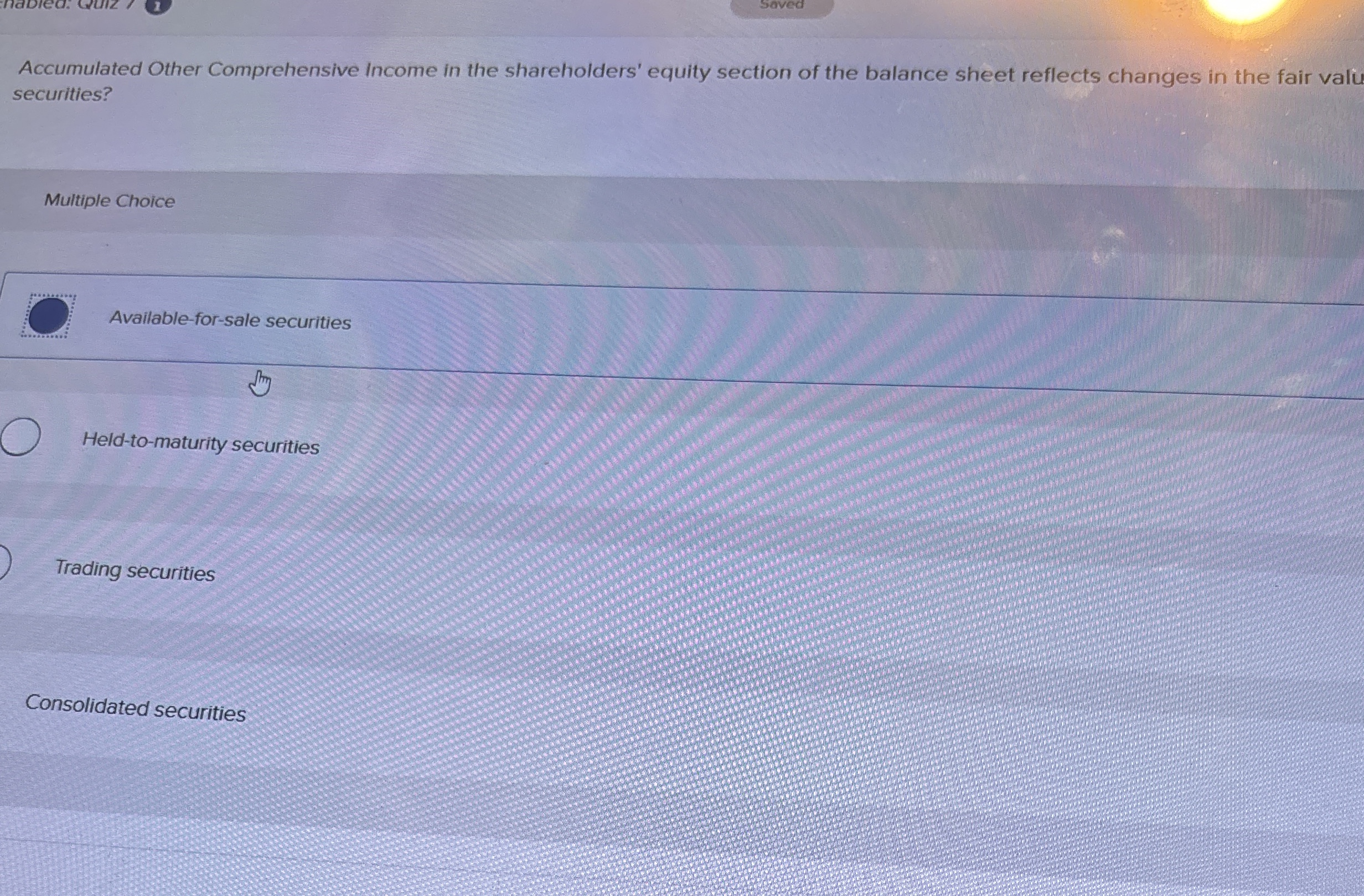 Solved Accumulated Other Comprehensive Income in the | Chegg.com