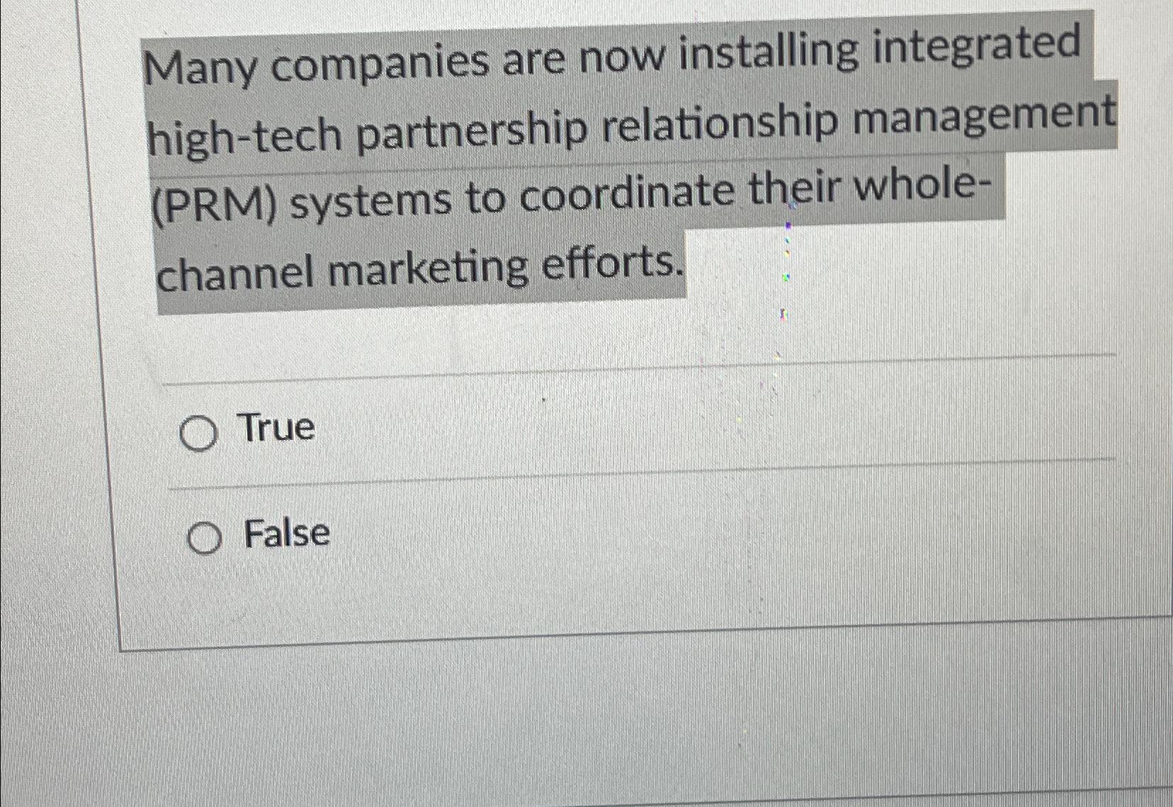 Solved Many companies are now installing integrated | Chegg.com