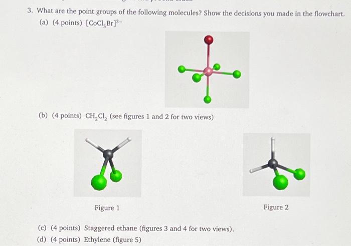 Solved 3. What are the point groups of the following | Chegg.com