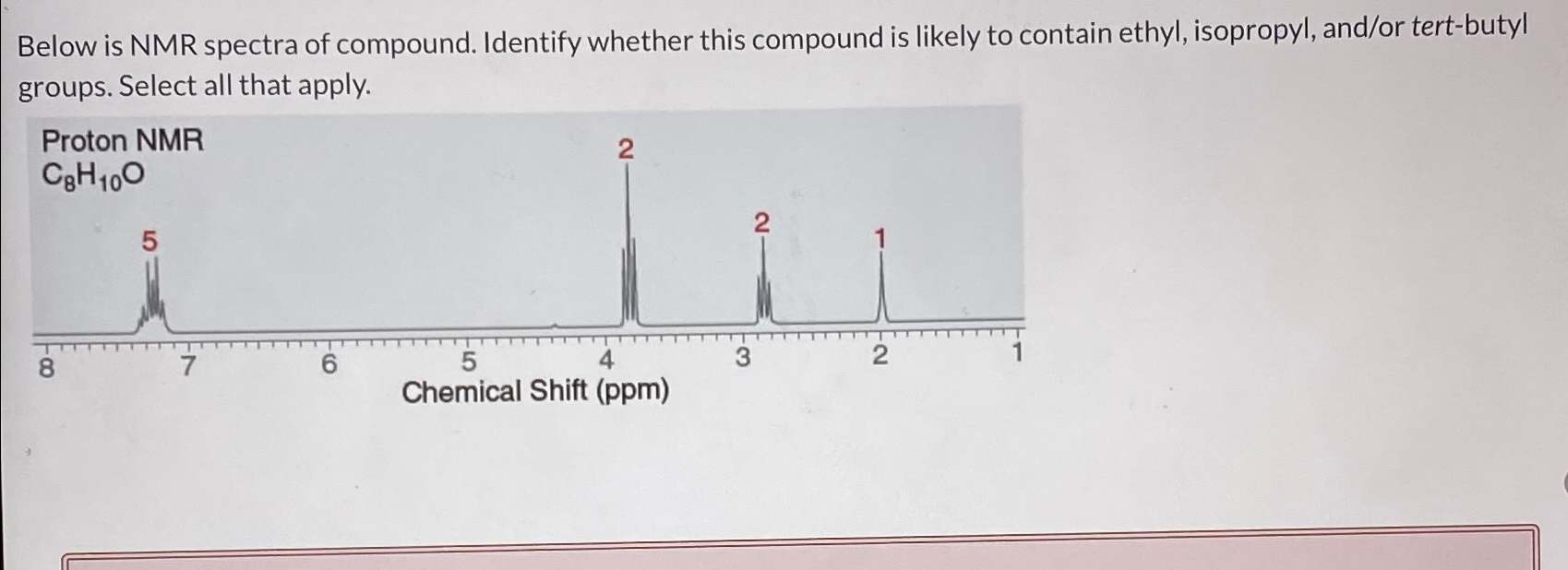 Solved Below is NMR spectra of compound. Identify whether | Chegg.com