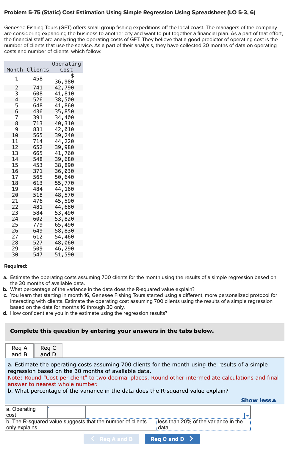 Solved Problem 5-75 (Static) ﻿Cost Estimation Using Simple | Chegg.com
