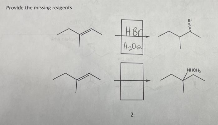 Solved Provide the missing reagents | Chegg.com