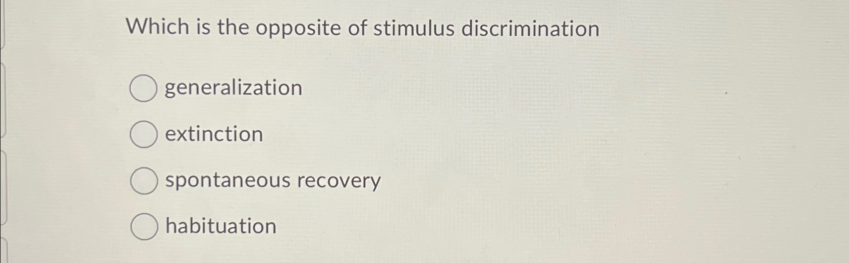 Solved Which is the opposite of stimulus | Chegg.com