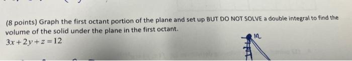 Solved (8 points) Graph the first octant portion of the | Chegg.com
