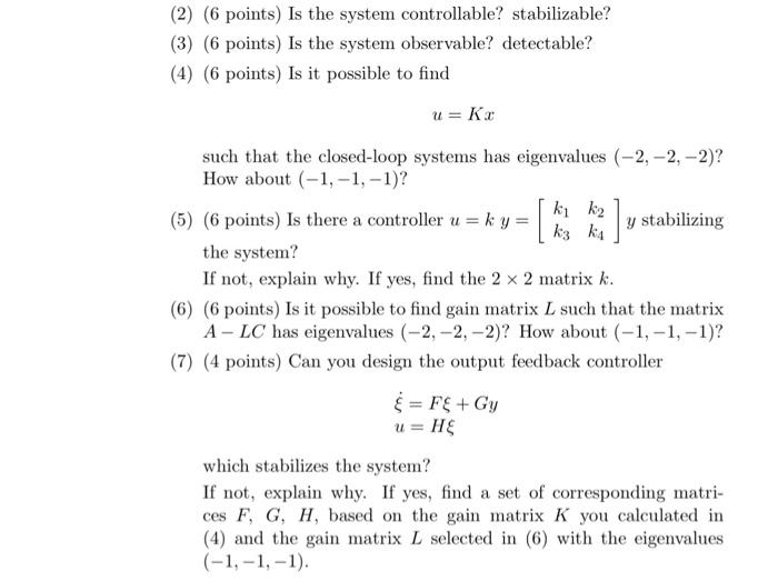 Solved 2. (40 points) Consider the two-input/two-output | Chegg.com
