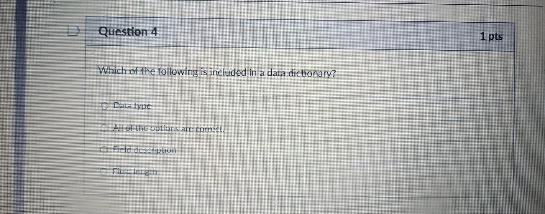 Solved Question 4Which of the following is included in a | Chegg.com