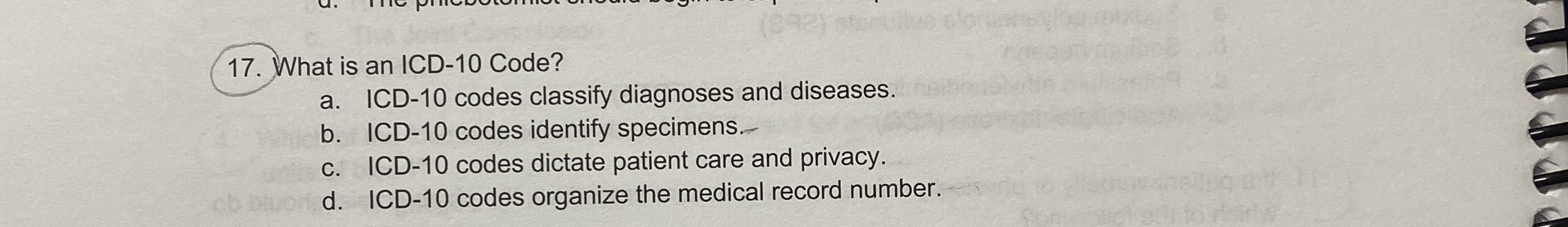 Solved What is an ICD-10 ﻿Code?a. ﻿ICD-10 ﻿codes classify | Chegg.com