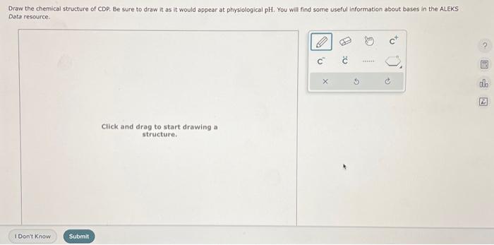 Solved Draw the chemical structure of CDP. Be sure to draw | Chegg.com