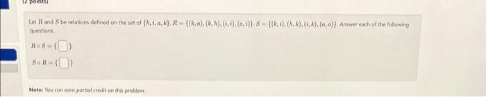 Solved Let R and S be relations defined on the set of | Chegg.com