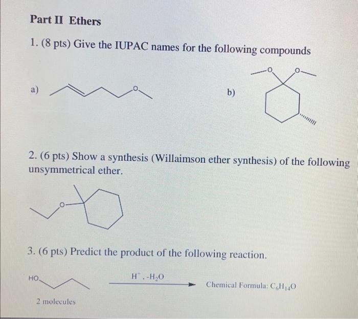 Solved 1. (8 pts) Give the IUPAC names for the following | Chegg.com Solved 1. (8 pts) Give the IUPAC names for the following | Chegg.com