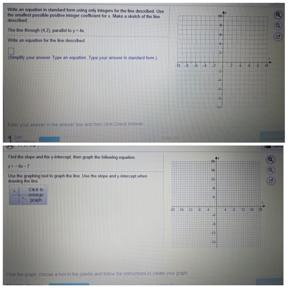 Solved Write an equation in standard form using only | Chegg.com
