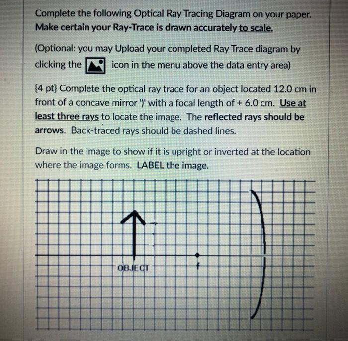 Solved Complete the following Optical Ray Tracing Diagram on | Chegg.com