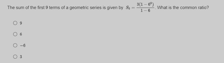 Solved The sum of the first 9 ﻿terms of a geometric series | Chegg.com