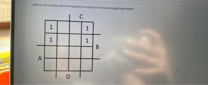 Solved What Is The Simplest Boolean Equation Resulting From 0830