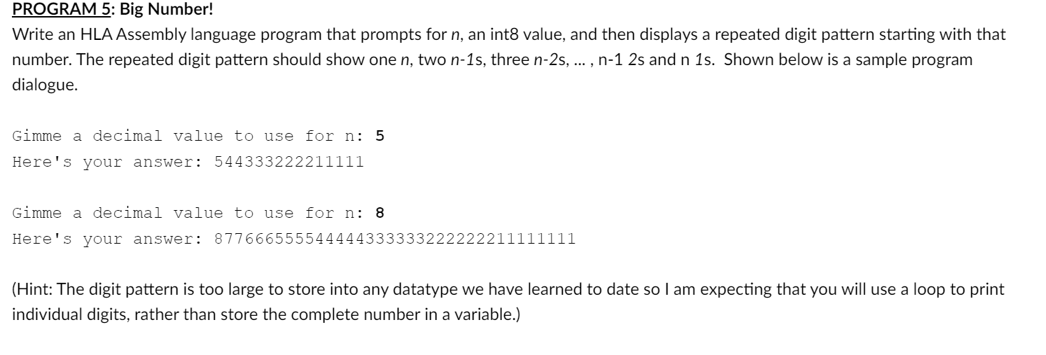 Solved Here is my code: program bigNumber;#include | Chegg.com