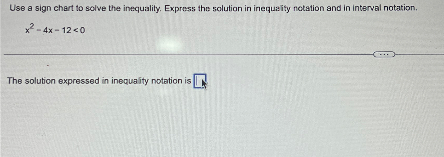 Solved Use a sign chart to solve the inequality. Express the | Chegg.com