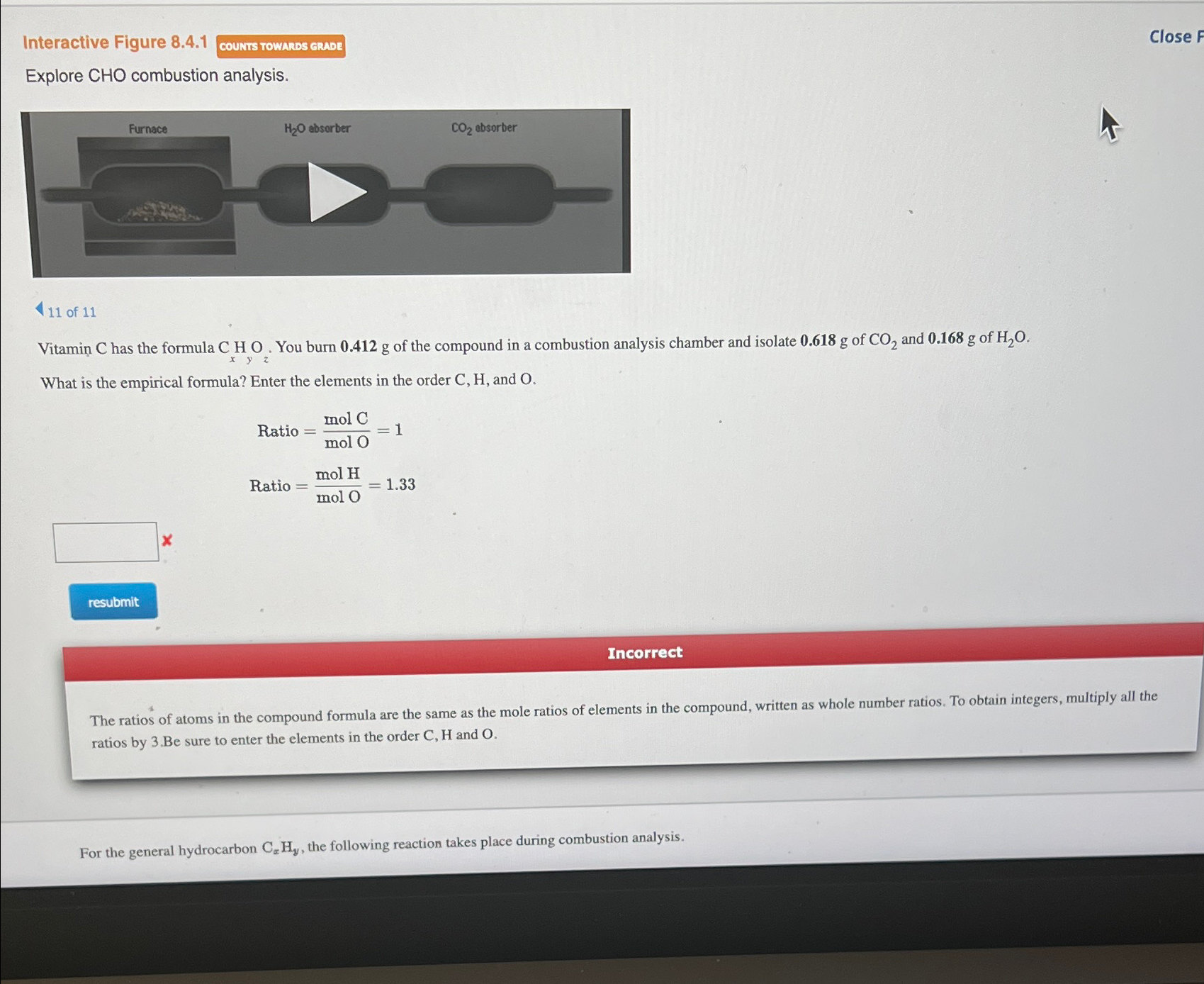 Solved Interactive Figure 8.4.1Close FExplore CHO combustion | Chegg.com