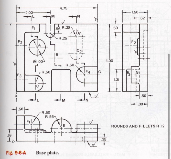 Solved Solve by drawing the views stated without dimensions. | Chegg.com