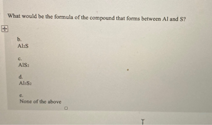 Solved What would be the formula of the compound that forms | Chegg.com