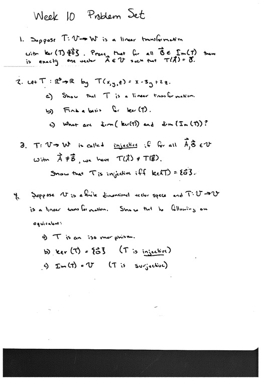 Solved Suppose T:V->W is a linear transformationwith | Chegg.com