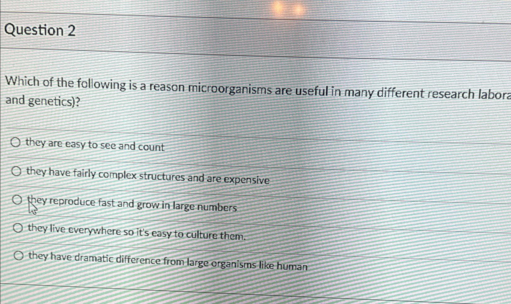 Solved Question 2Which of the following is a reason | Chegg.com