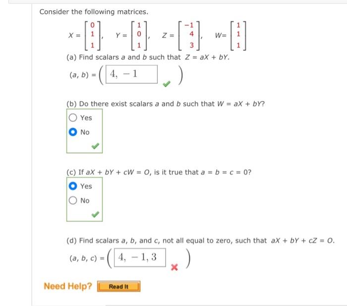 Solved Consider the following matrices. ×0 -0 -0 -0 4 X = Y | Chegg.com
