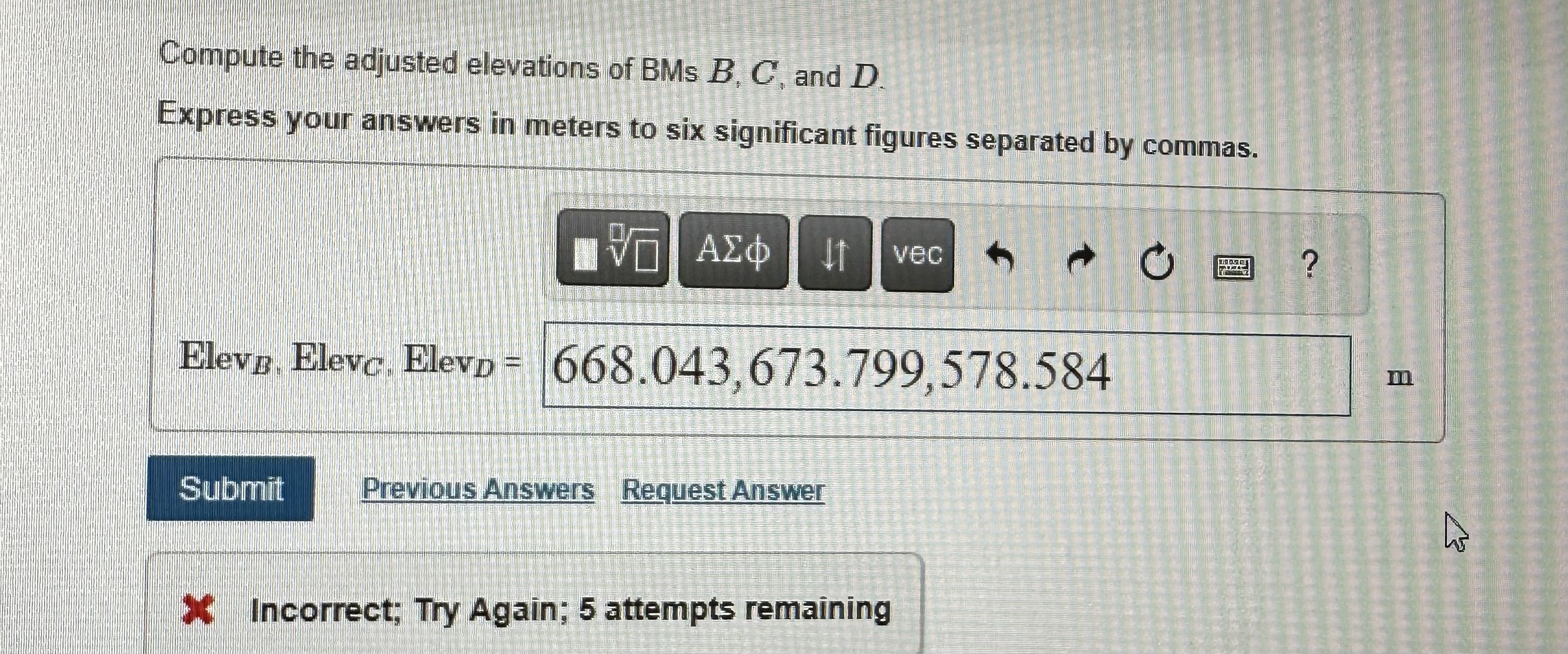 Solved Differential leveling between BMs A,B,C,D, ﻿and A | Chegg.com