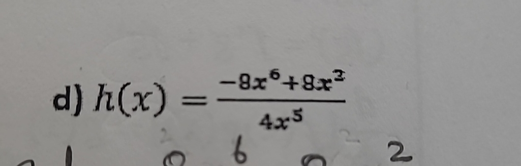Solved d) h(x)=-8x6+8x24x5different ciate | Chegg.com