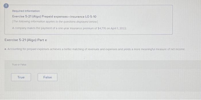 Solved Required information Exercise 5-21 (Algo) Prepaid | Chegg.com