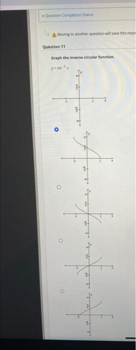 Solved Graph the inverse circular fanctisn. | Chegg.com