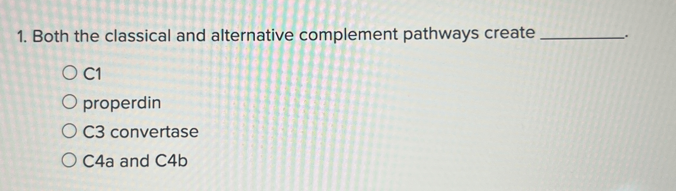 Solved Both The Classical And Alternative Complement