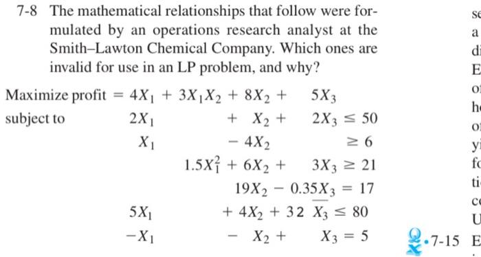 Solved 7-8 The mathematical relationships that follow were | Chegg.com