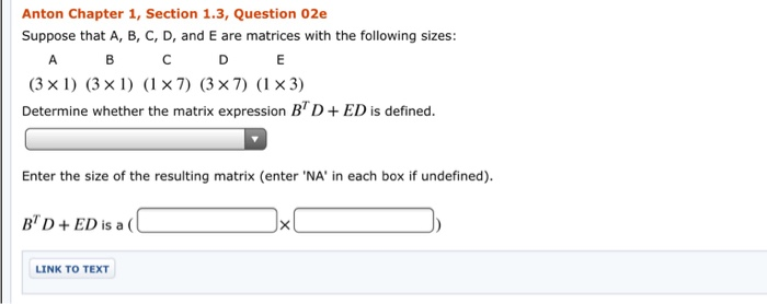 Solved Anton Chapter 1, Section 1.3, Question 02e Suppose | Chegg.com