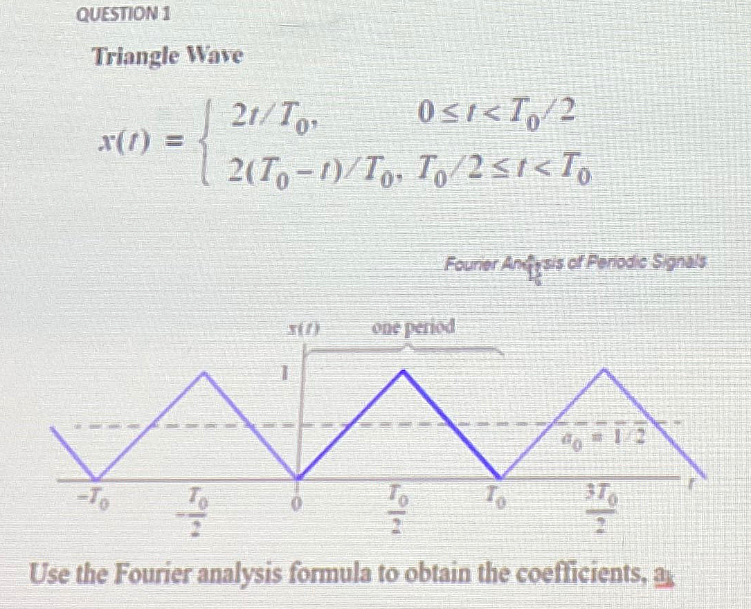 Solved QUESTION 1Triangle Wave | Chegg.com