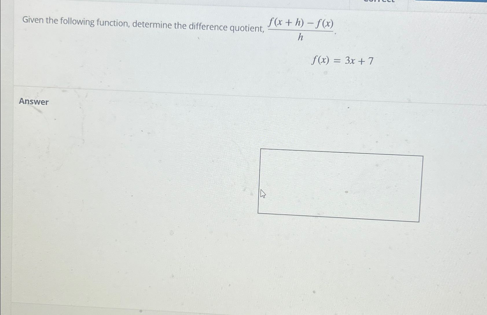 Solved Given the following function, determine the | Chegg.com