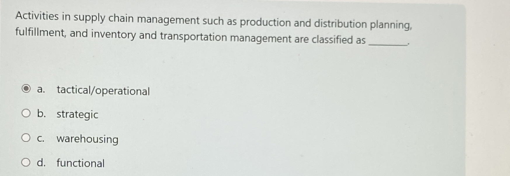Solved Activities in supply chain management such as | Chegg.com