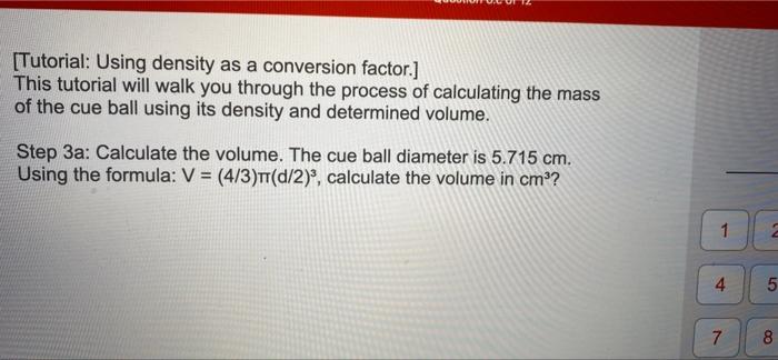 Solved [Tutorial: Using density as a conversion factor.] | Chegg.com