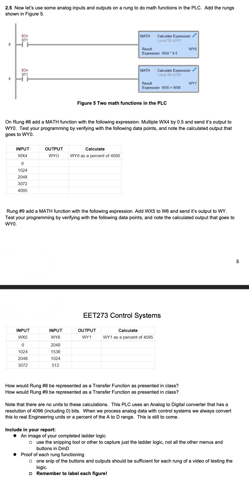2.5 ﻿Now let's use some analog inputs and outputs on | Chegg.com