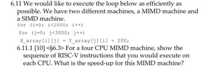 Solved 6.11 We would like to execute the loop below as | Chegg.com