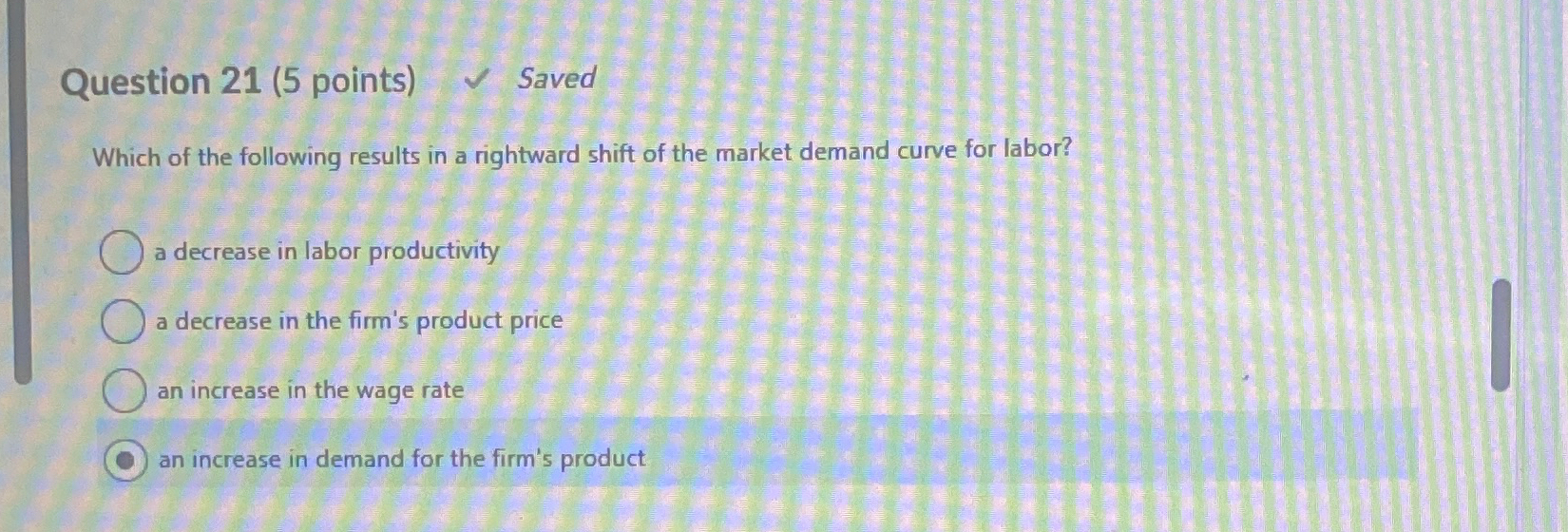 Solved Question 21 (5 ﻿points) ﻿SavedWhich of the following | Chegg.com
