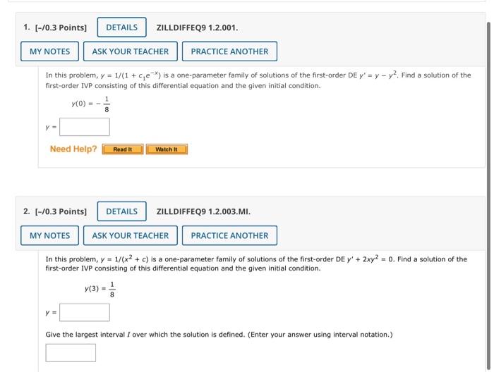 Solved MY NOTES ASK YOUR TEACHER FRACTICE ANOTH o) Need | Chegg.com