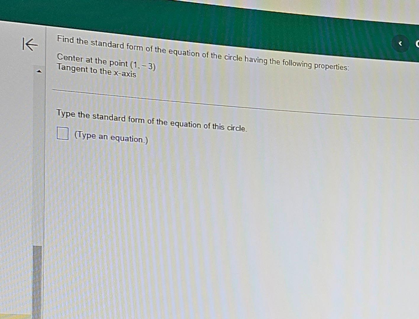 Solved Find the standard form of the equation of the circle | Chegg.com