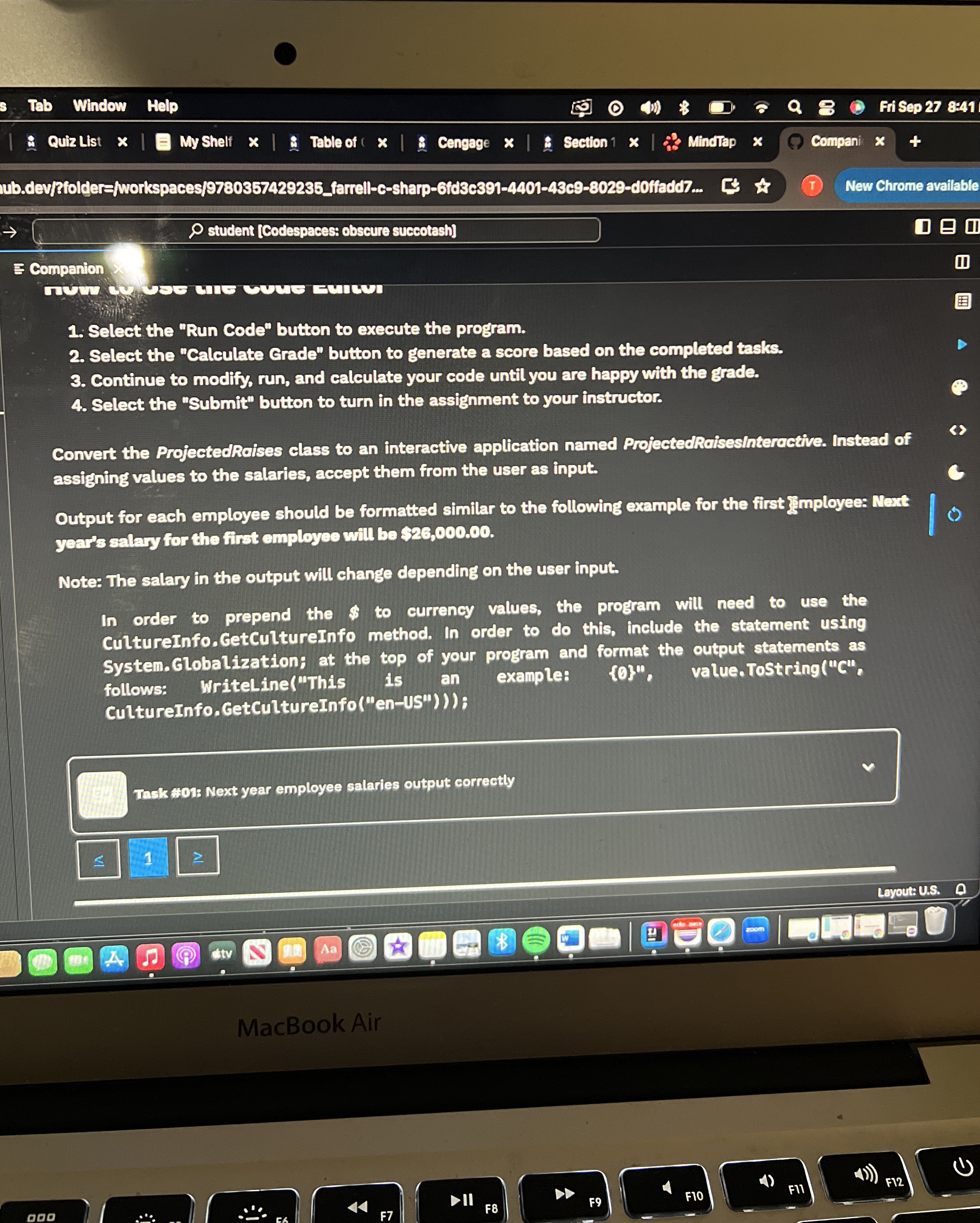 Solved Select the "Run Code" button to execute the | Chegg.com