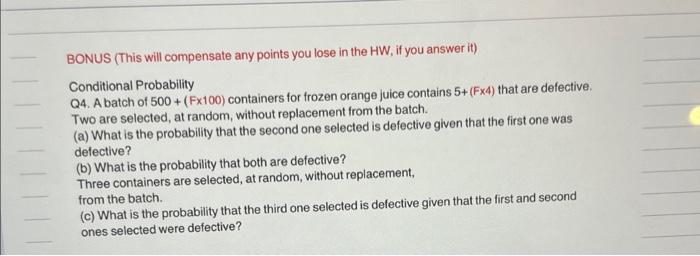 Solved BONUS (This will compensate any points you lose in | Chegg.com