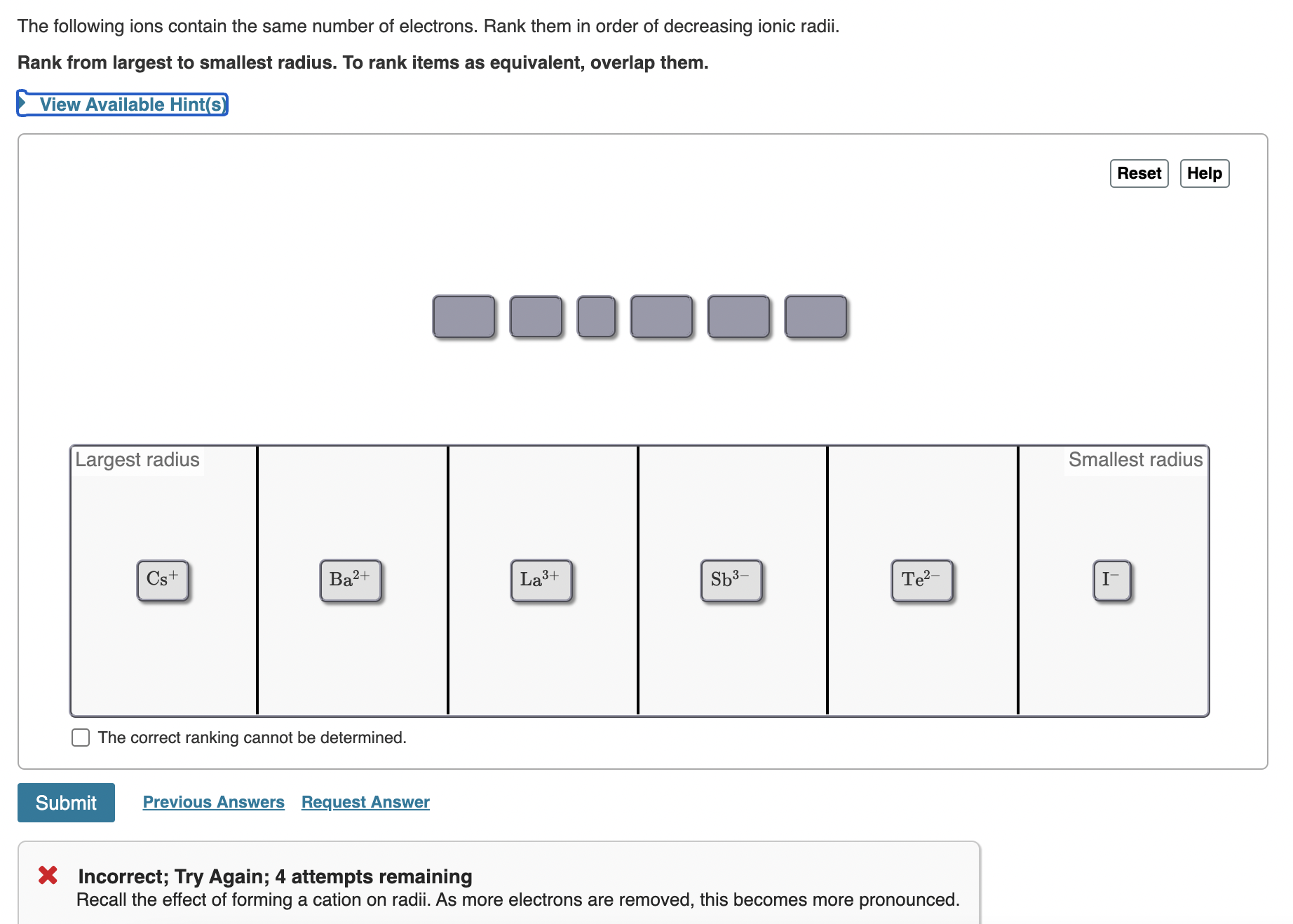 Solved The following ions contain the same number of | Chegg.com