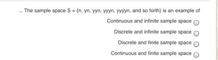 Solved ... The sample space S = {n, yn, yyn, yyyn, yyyyn, | Chegg.com