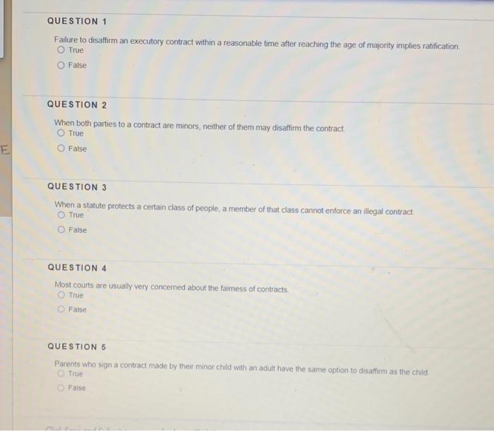 Solved QUESTION 1 Failure to disaffirm an executory contract | Chegg.com