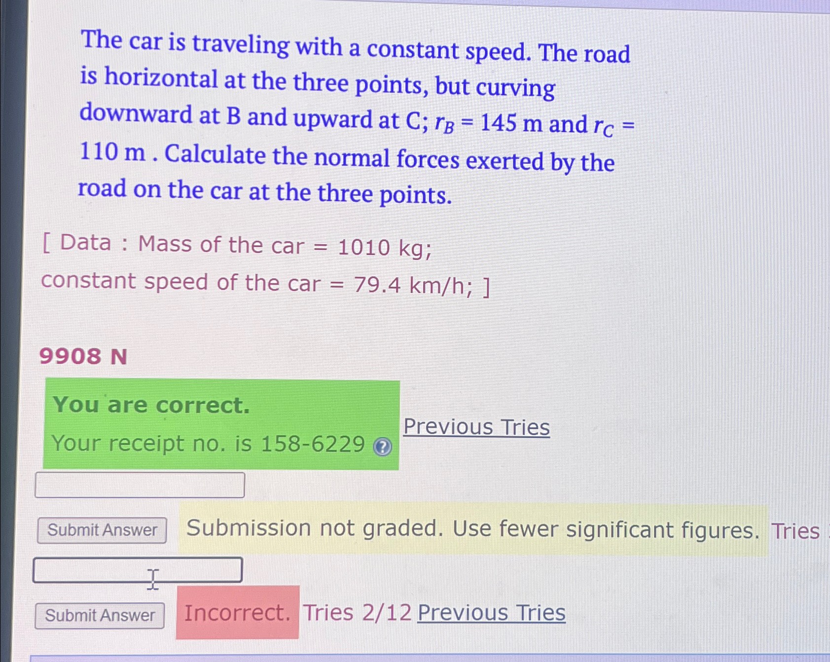 Solved The car is traveling with a constant speed. The road | Chegg.com