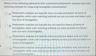 Solved Which of the following statements best summarizes | Chegg.com